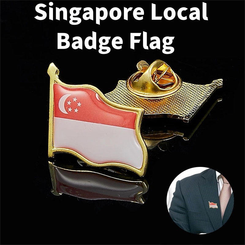 🇸🇬 Singapore Flag Badge Country Flag Badge Enamel Pin Brooch National ...
