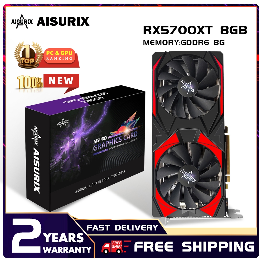 AISURIX New video card RX 5700 XT 8GB GDDR6 gaming video card GPU for ...