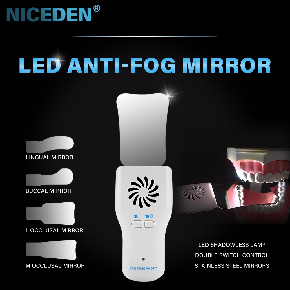 NICEDEN Dental Mirror Set Fog Free Automatic Anti-fog Dental Mirror ...