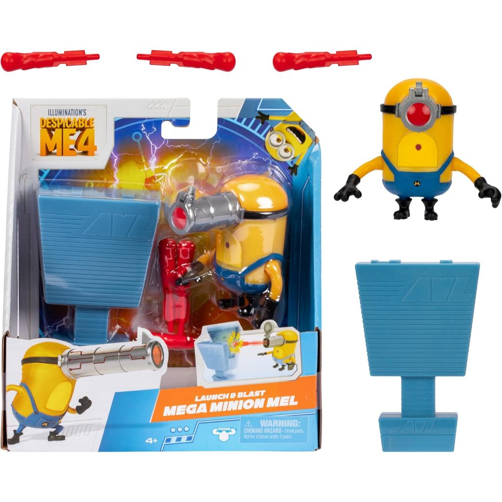 Minions DESPICABLE ME 4 Launch & Blast Mega Mel Action Figure | Push ...