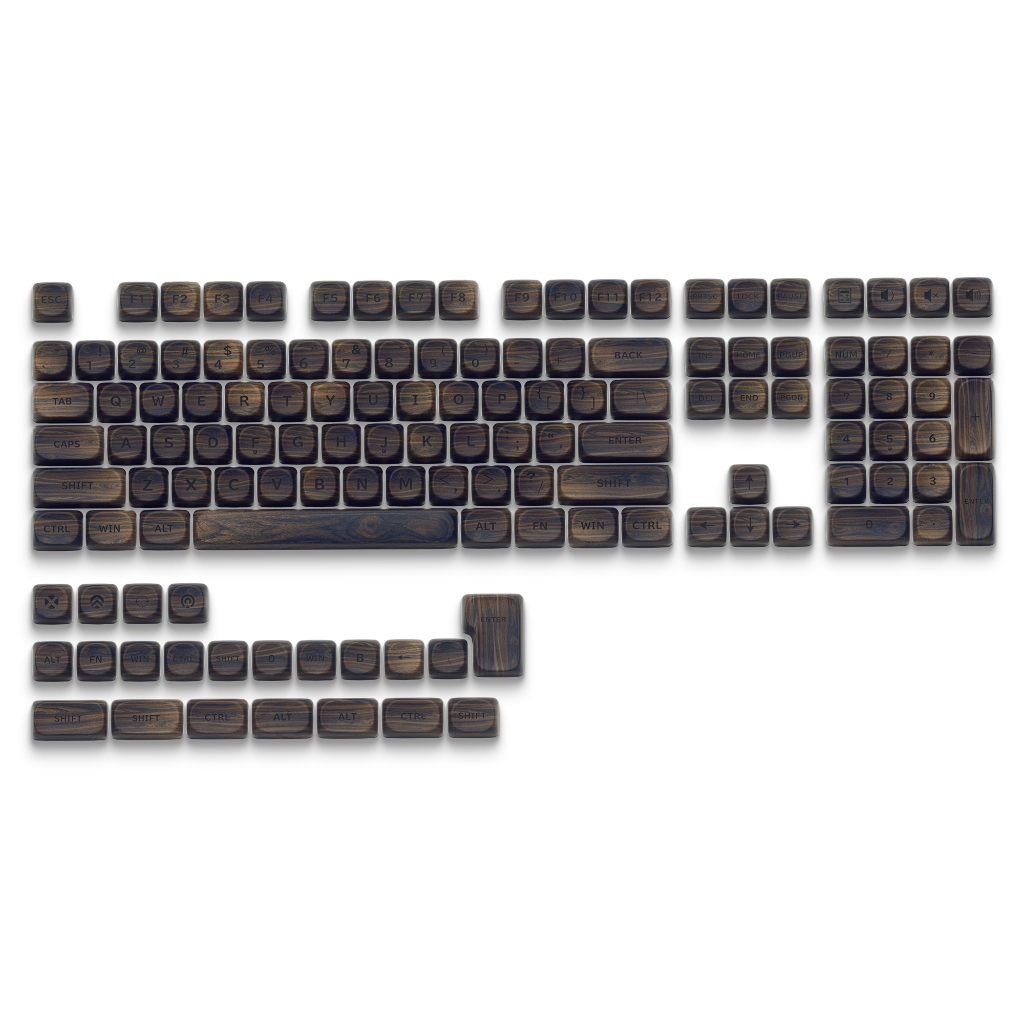 XVX Walnut wood grain MOA Profile Dye-Sub PBT keypcas Suitable for ...