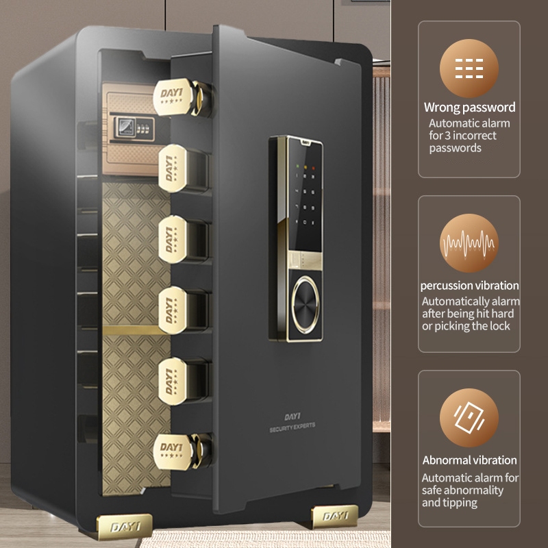 【SG Seller】Office Safe Box 20/45/60cm Small Anti-theft Alarm Bedside ...