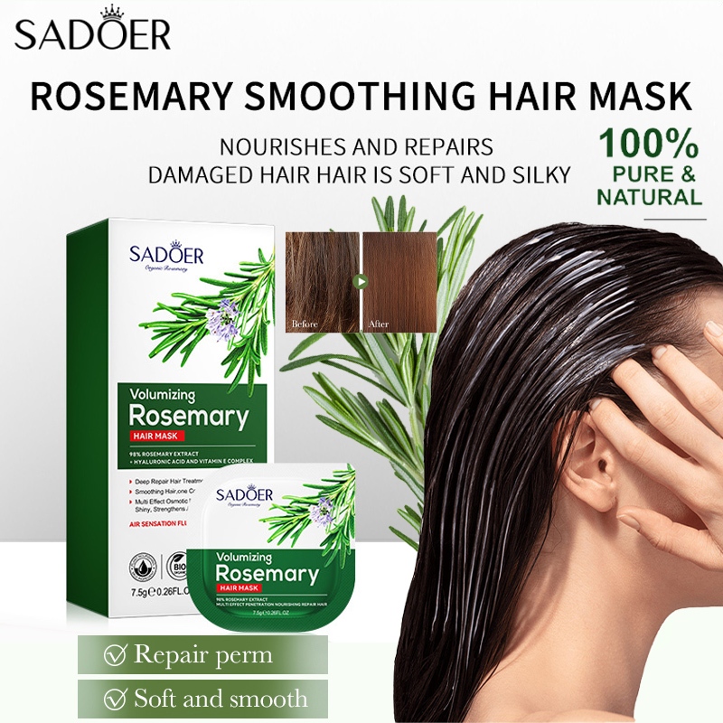 SADOER Rosemary Hair Mask Conditioner* Strengthens Hair and Promotes ...