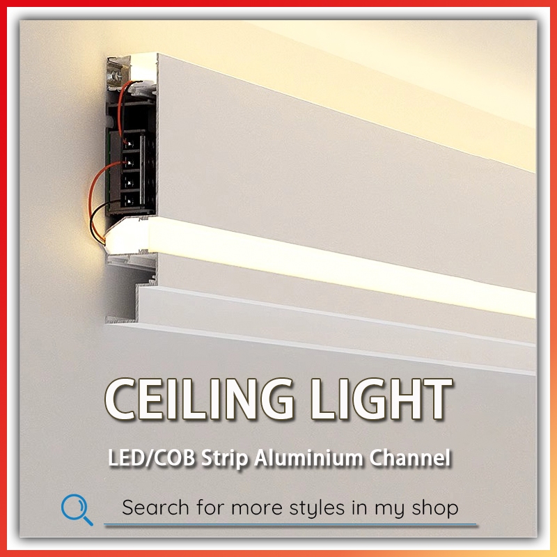 Ceiling-Free Plaster Ceiling Living Room Aluminum Groove Linear Light ...