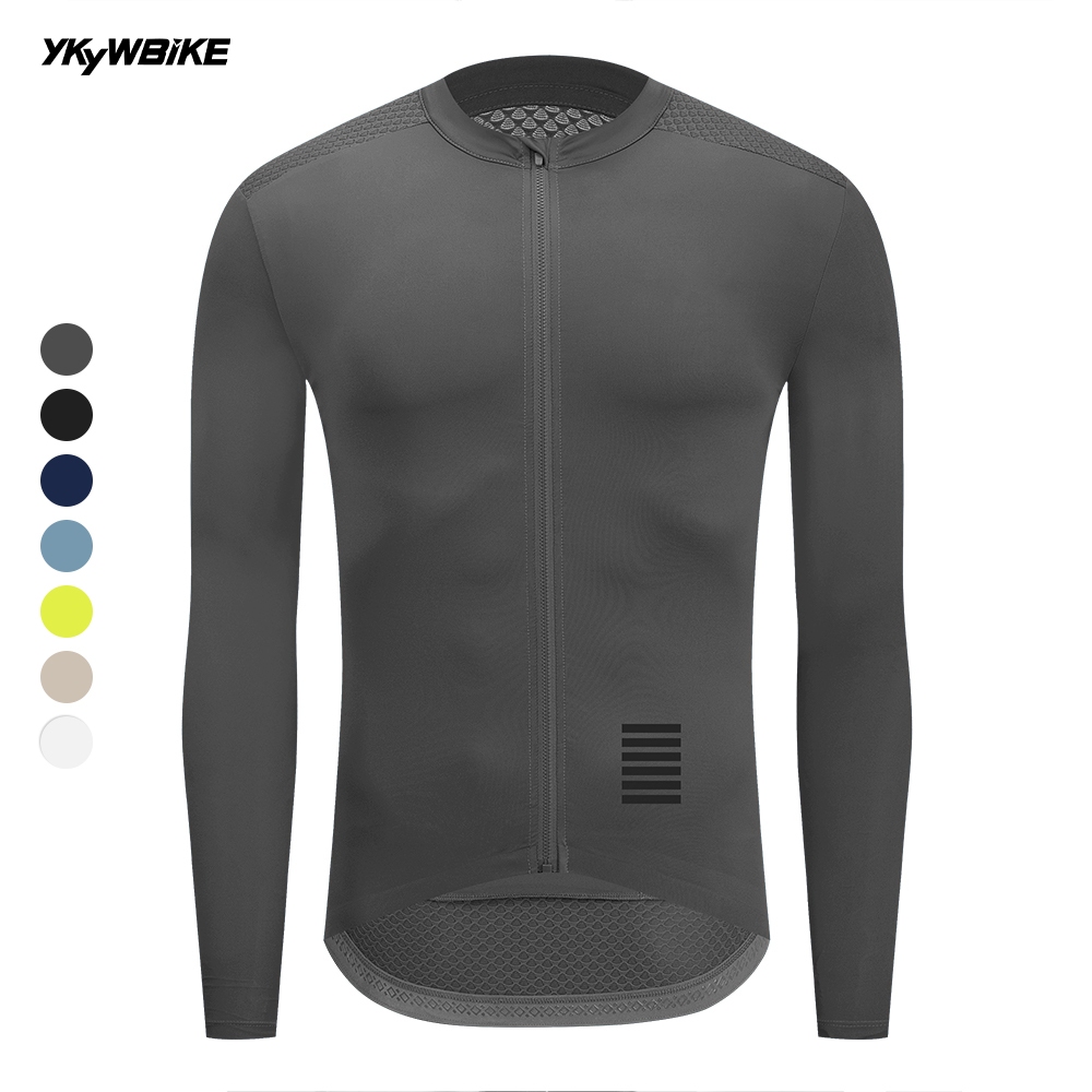 YKYWBIKE Men Autumn Thin Long Sleeve Cycling Jersey Outdoor Sports MTB ...