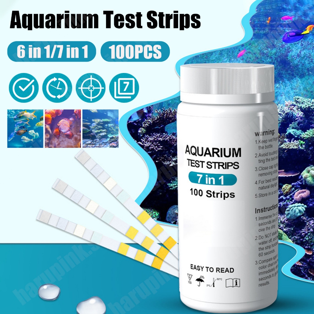 (100pcs)3/5/ 6/7/9/14/16/17 in 1 Aquarium pH Test Strips Set Fish Tank ...