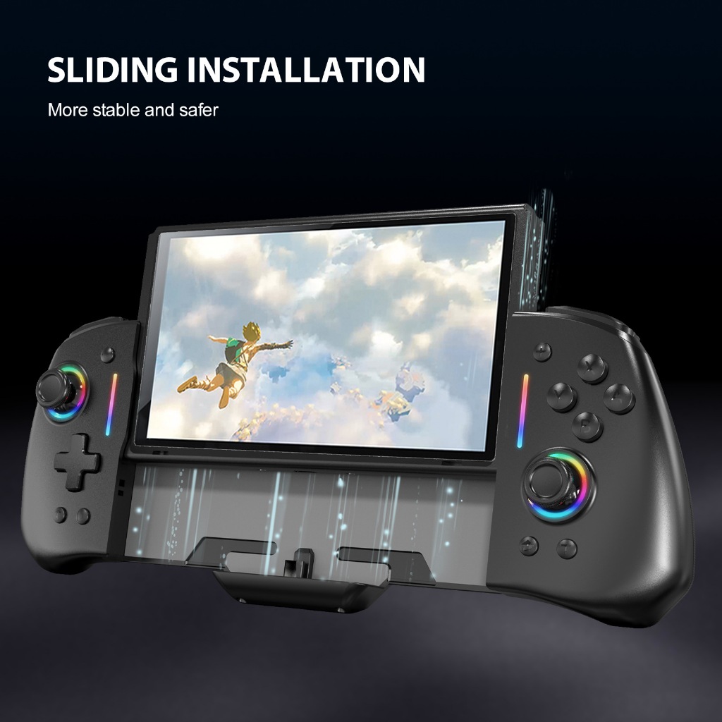 RGB Colorful Transparen For Switch game console in-line handle suitable ...