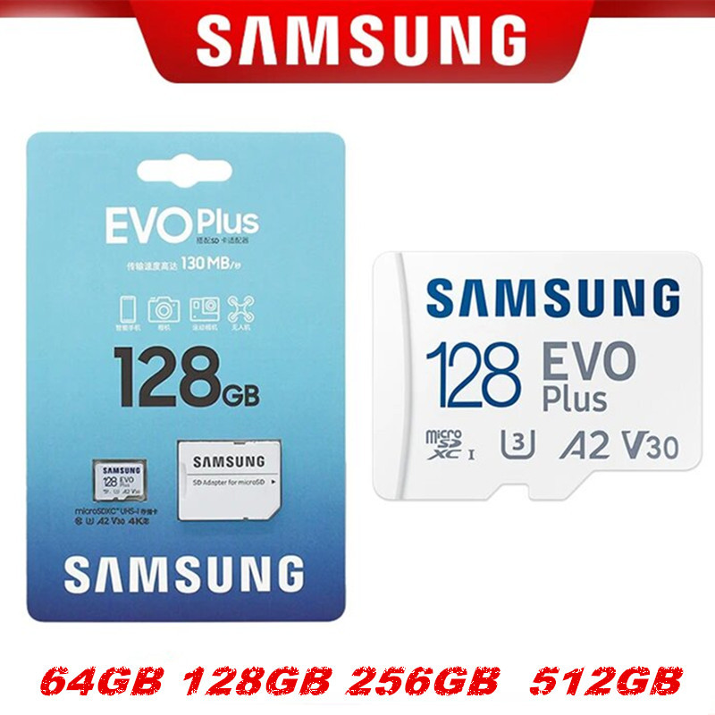 Samsung 512GB 256GB 128GB A2 V30 Memory Card EVO Plus Micro SD Card ...