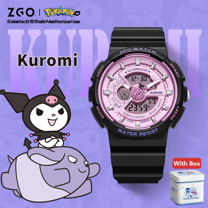 ZGO Sanrio Kuromi Kids Watch For Students Fashionable Electronic Watch ...