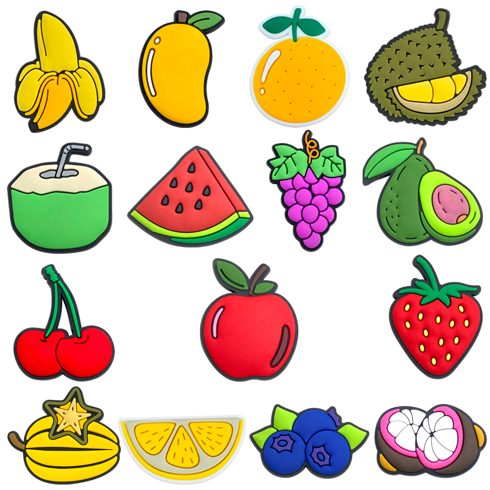 1pcs fruit Banana mango watermelon cherry durian Croc JIBZ Charms ...