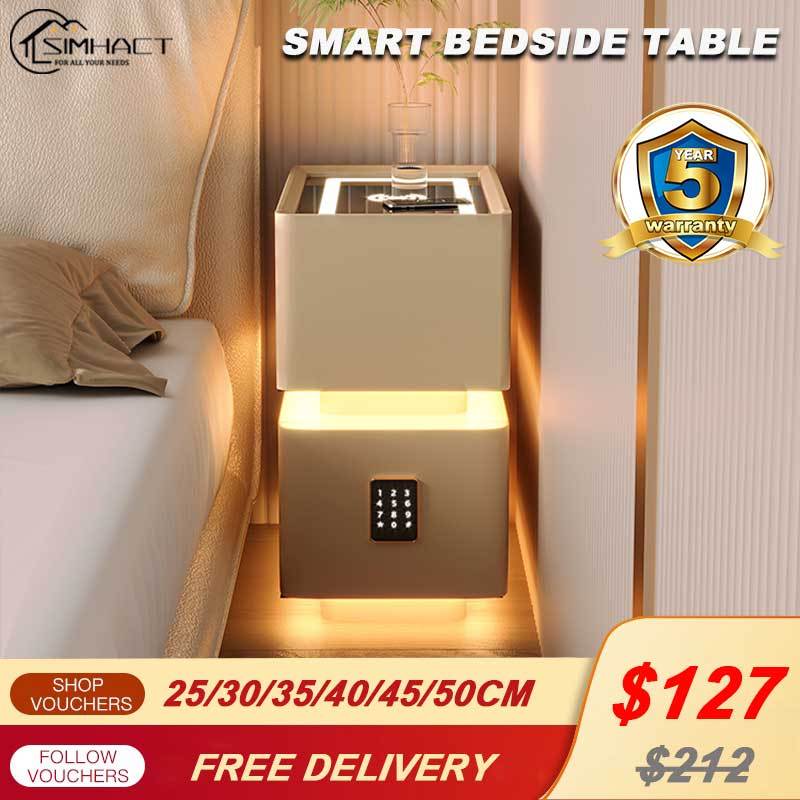 Floating Design Bedside Table Multifunctional Bedside Table With USB ...