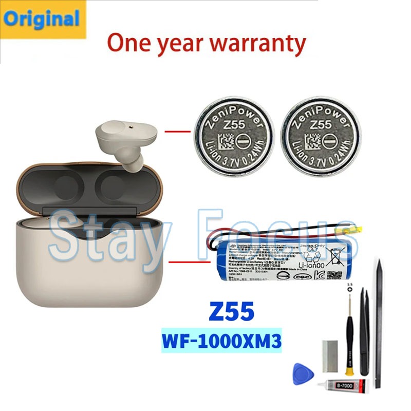 700mAh 1000mAh 3.7V New Wireless Headset Battery For Sony WF-1000XM3 ...