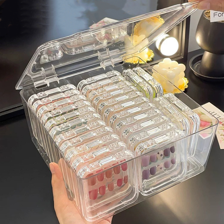 Fake Nails Display Extra Large Capacity Acrylic Transparent Seal ...