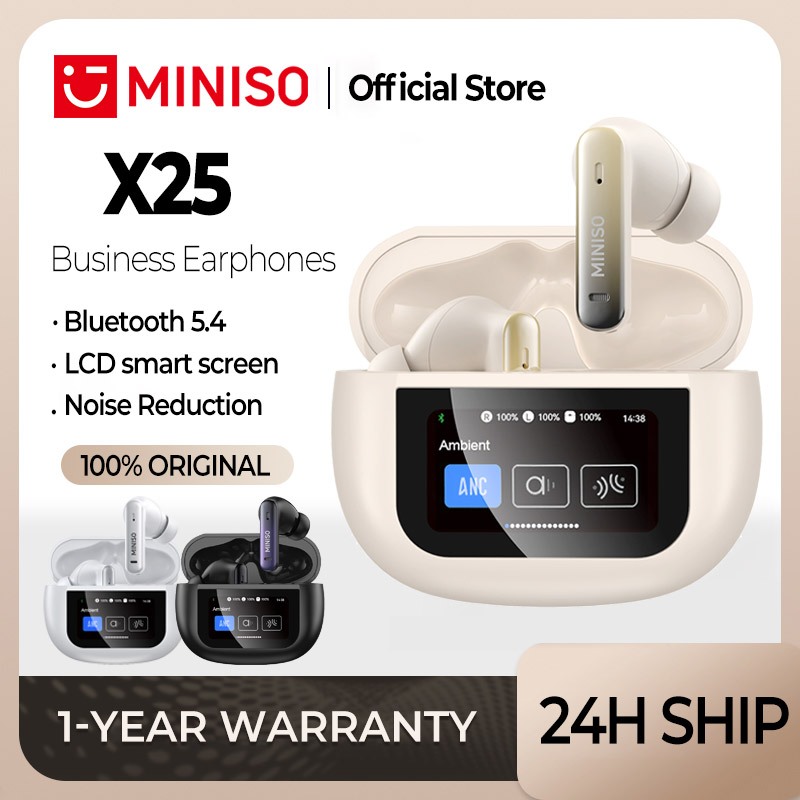 MINISO X25 TWS Wireless Earphone Bluetooth 5.3 Waterproof In-Ear HiFi ...