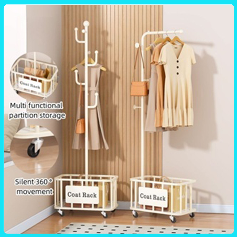【JKJ】Modern Minimalist Clothes Rack clothes rack with shelf Removable ...