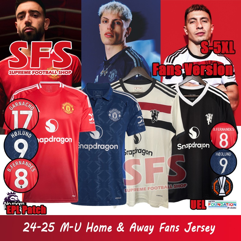 SFS Top Quality 24-25 M-U Soccer Football Jersey Sports Jerseys Fans ...