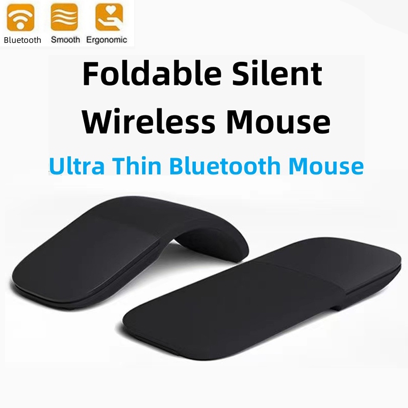 Foldable Silent Wireless Mouse Bluetooth Mice Ultra Thin Laser Gaming ...