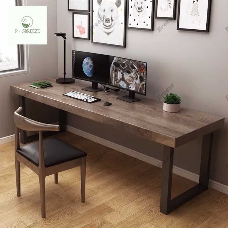 P·G Office Table Optional Wall Side Solid Wood Computer Desktop Home ...
