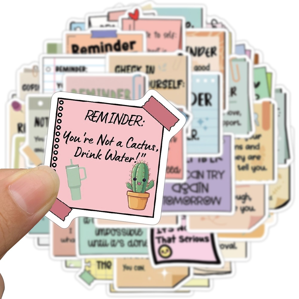 [Large Sticker]50pcs Reminder Sticker memo note Stickers Aesthetic ...