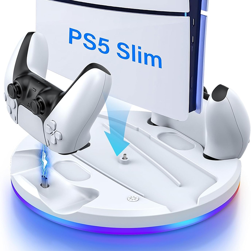 PS5 Slim Stand-and-Dual-Controller-Charging-Station-for-Playstation 5 ...