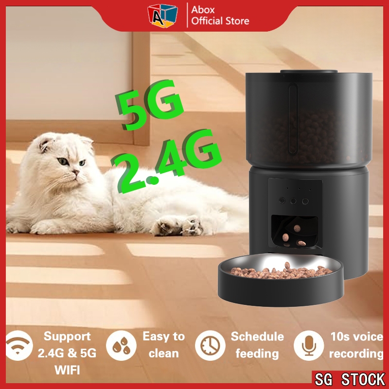 Cat Food Dispenser Smart Automatic Feeder 5G Wifi Pet Feeder With ...