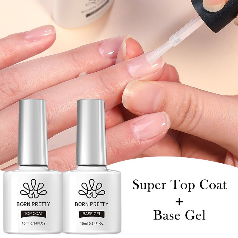 BORN PRETTY Super Top Coat Function Nail Gel Polish Base Gel Soak Off Nail Art Varnish 10ml ...