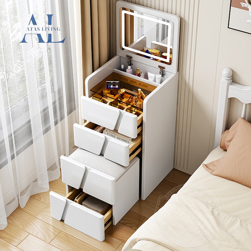 HDB Dressing Table All Solid Wood Makeup Table Modern Minimalist Style ...