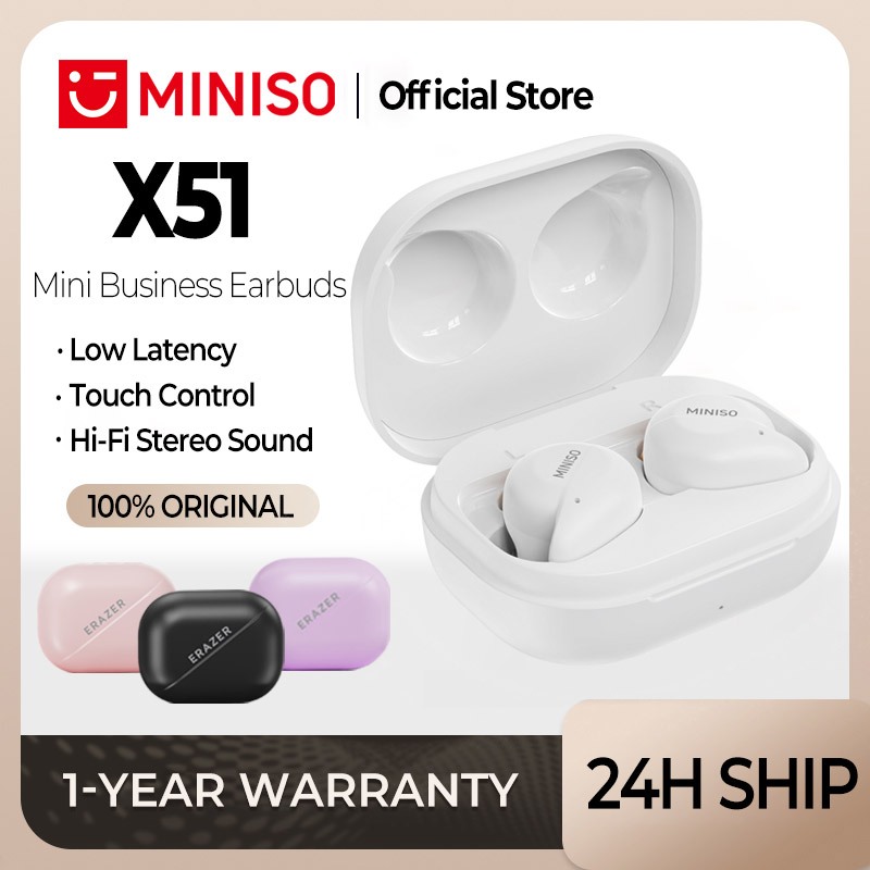 MINISO X51 TWS Wireless Bluetooth 5.3 Earbuds With Microphone Mini ...