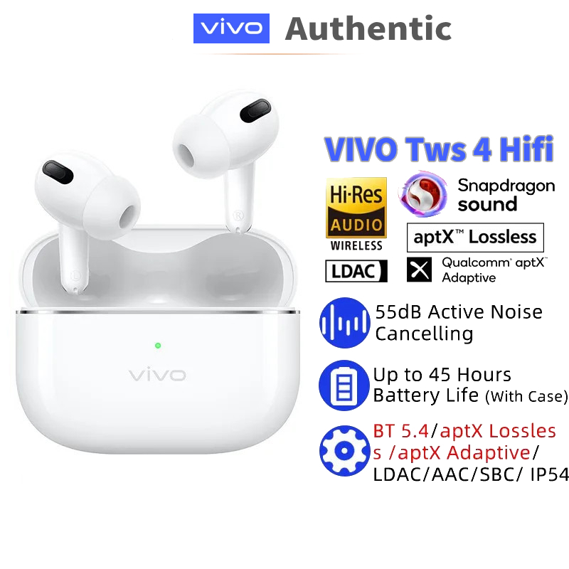 ViVO TWS 4 HiFi True Wireless Earphone 55dB Active Noise Cancelling ...