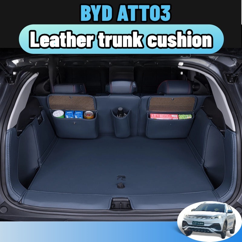 Byd atto3 leather Car Trunk Mat boot tray organizer Fully Enclosed ...