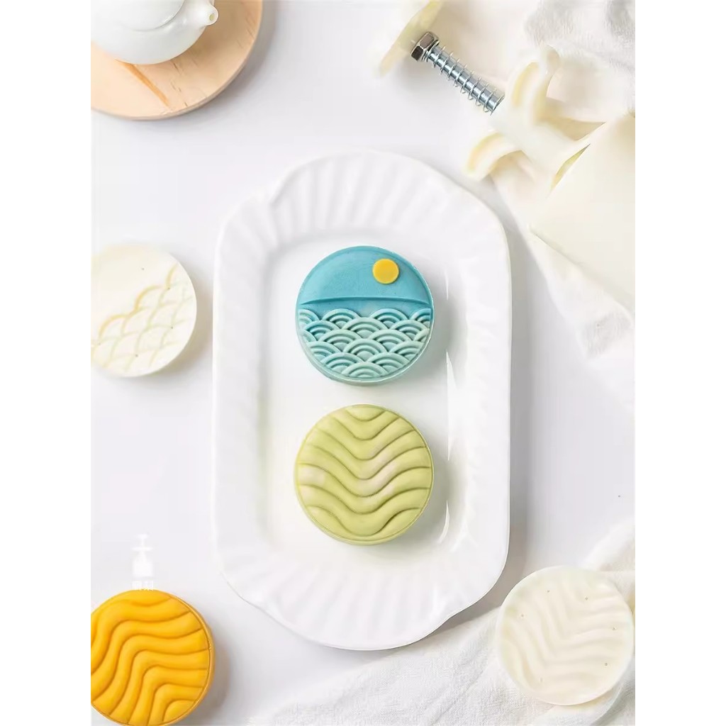 75g Creative Chinese Traditional Moon Sea Moon Cake Mold Cookie Cutter ...