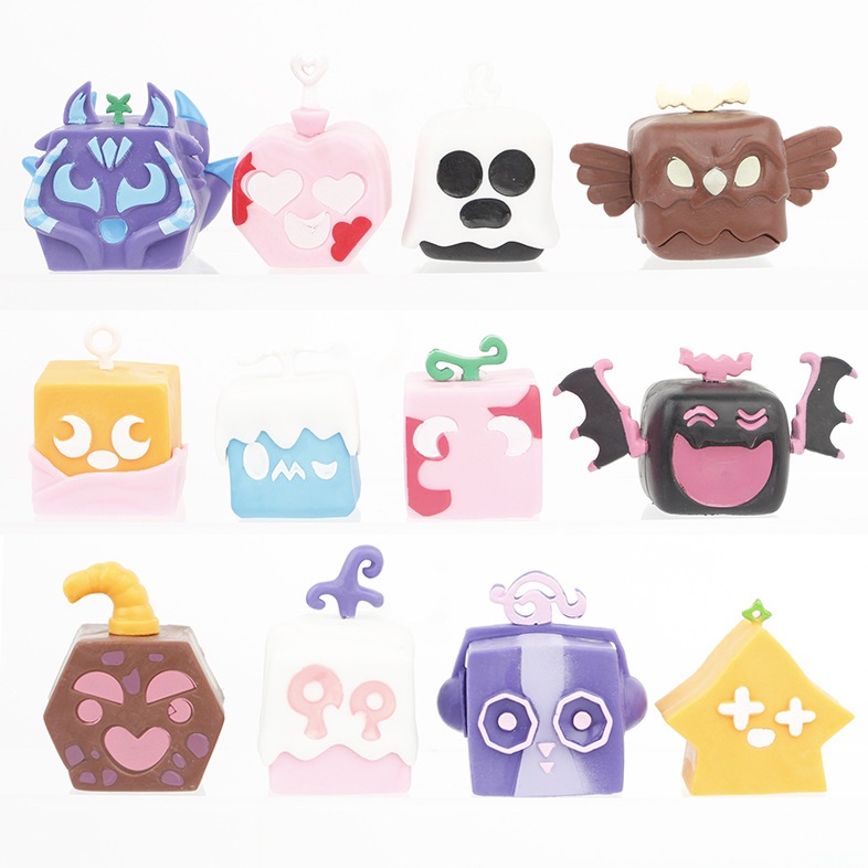 12Pcs/Set Blox Fruit Figures Toy Set Fruit Blox Fruits Kitsune Toy Blox ...