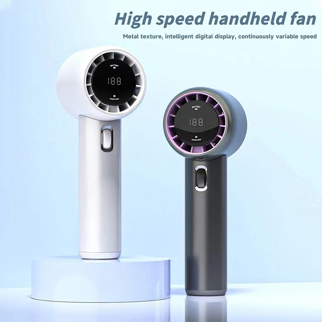 Portable Handheld Fan Strong Wind 199 Gear Wind Speed Mini Rechargeable ...