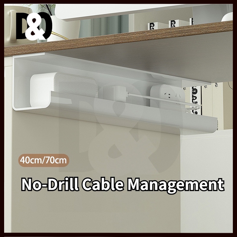 💻🔥Under Desk Cable Management Power Strip Holder Under Table Cable Tray ...
