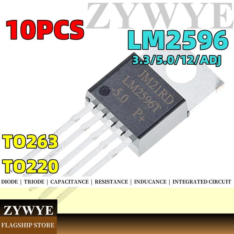 10pcs LM2596 Voltage Regulator Chip IC LM2596S-3.3 LM2596S-5.0 LM2596S-12 LM2596S-ADJ LM2596T-3. ...