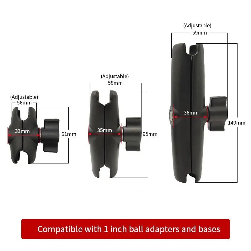 Double Socket Adjustable Arm Bracket Accessories Car Motorcycle Gopro ...