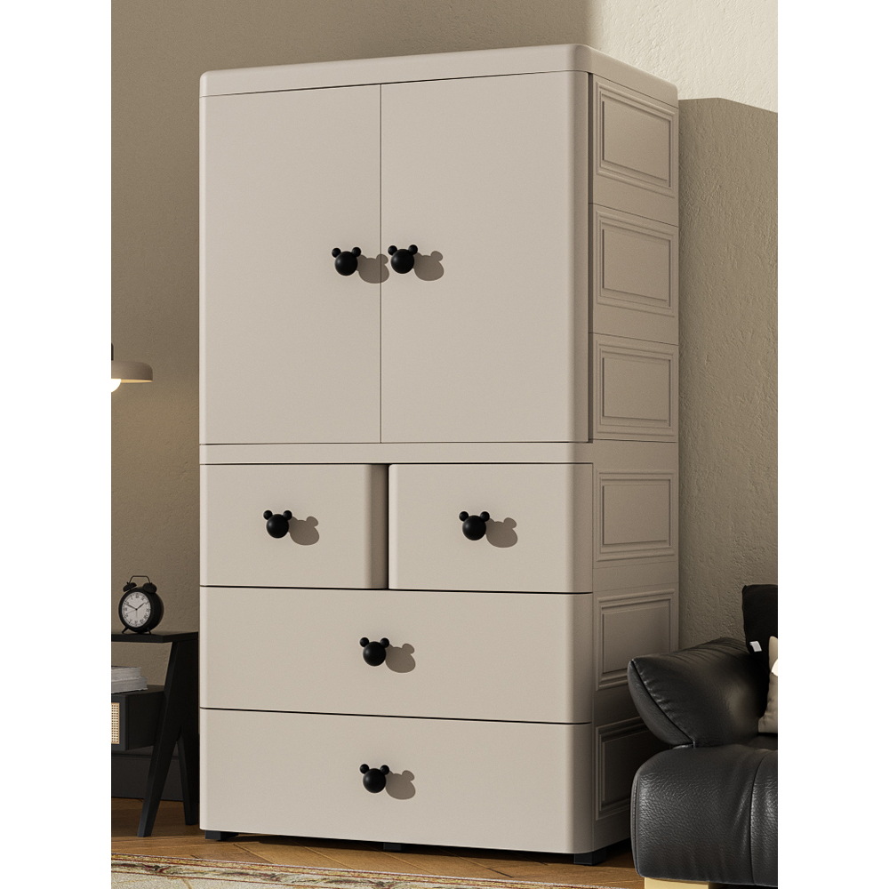 Household Storage Wardrobe Kids Cupboard Thickening 2 Door Wardrobe ...