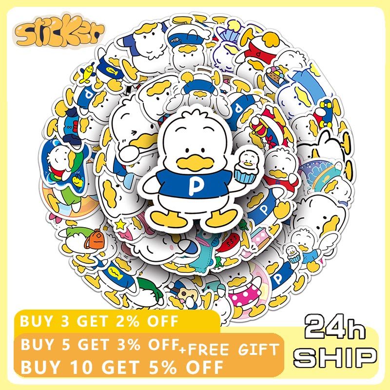 50pcs Sanrio Pekkle Cartoon Stickers DIY Laptop Skateboard Suitcase ...