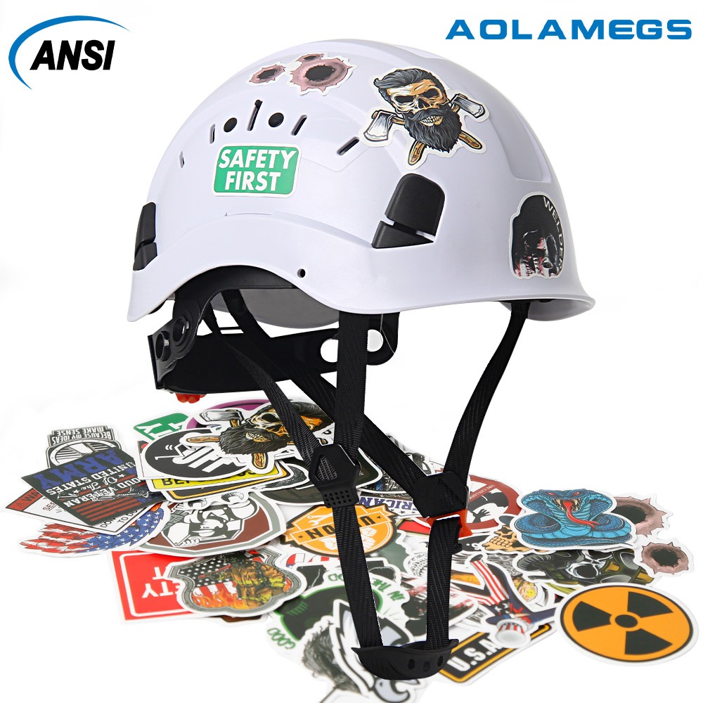 AOLAMEGS Construction Safety Helmet 50pcs Graffiti Stickers Rescue ...