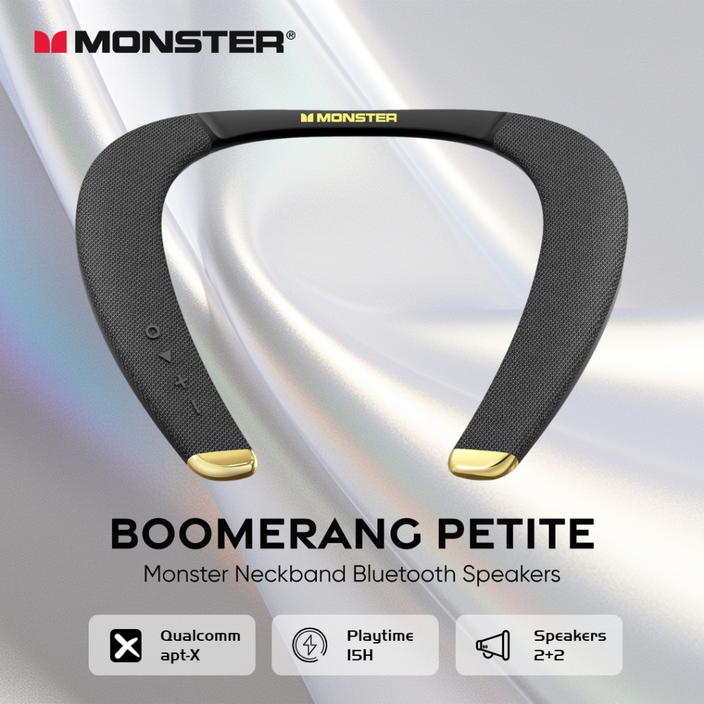 Monster Boomerang Petite Bluetooth Neckband Speaker Hi Res Qualcomm ...