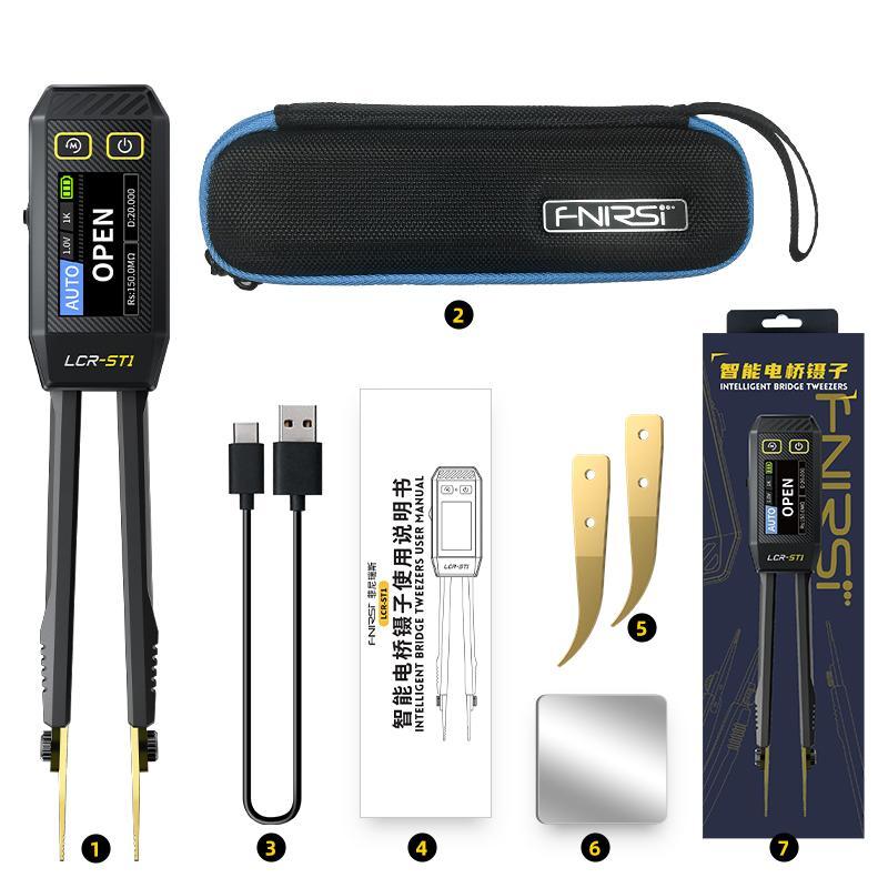 FNIRSI LCR-ST1 Mini Smart Tweezer LCR SMD ESR Tester Resistance ...