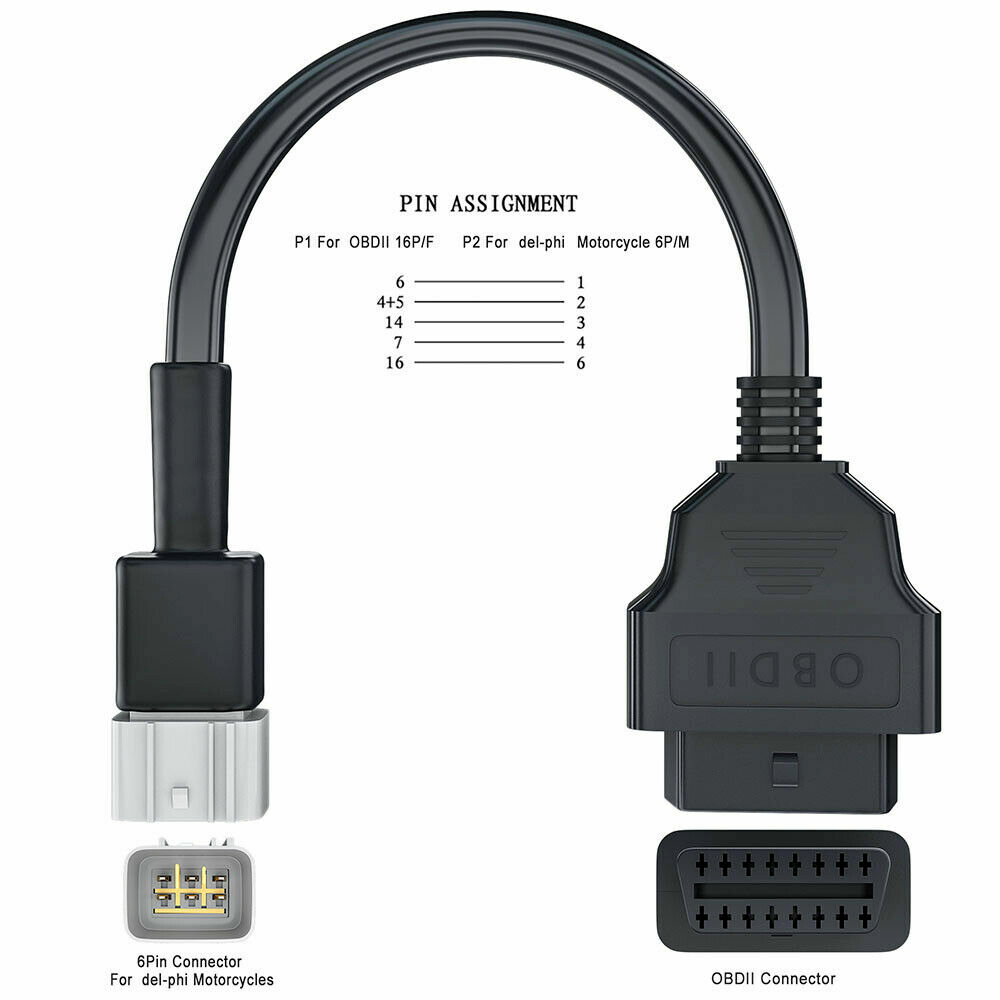 6 Pin To 16 Pin OBD2 Car Diagnostic Tool OBD2 Cable OBD2 Adapter For ...