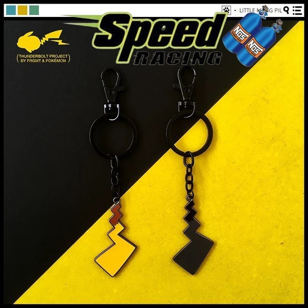 JDM Car Pokemon Keyring Pikachu Key Chain Woman Keychain Man Key Ring ...