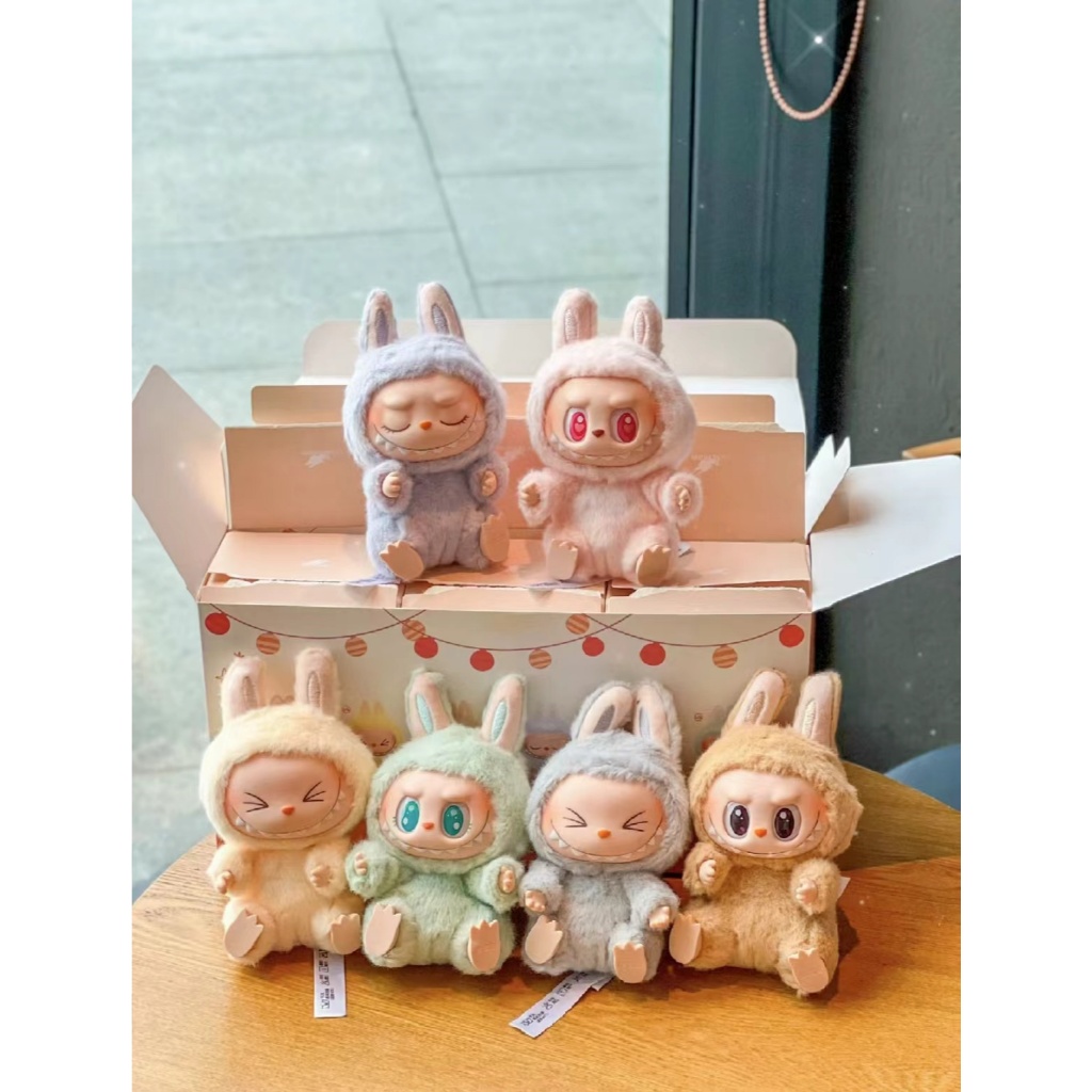 THE MONSTERS-Sitting Party Vinyl Plush LABUBU LABUBU Trendy Hand-Made ...