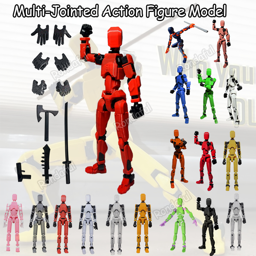 360° Transforming Robot 3D Printed Human Body Model Character Toys ...