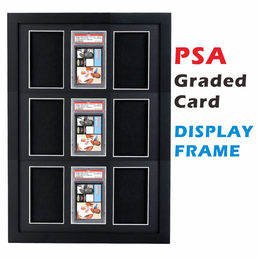 PSA Graded Card DISPLAY FRAME Solid Wood(5Grid / 9Grid) | Shopee Singapore