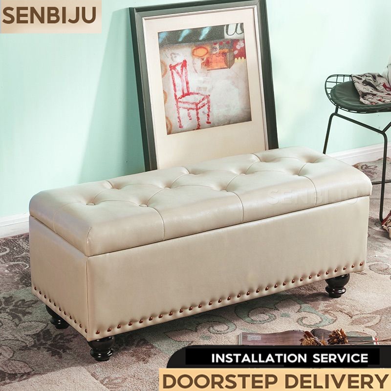 SENBIJU Storage Bench Disposable Technology Cloth Seat Nordic Household ...
