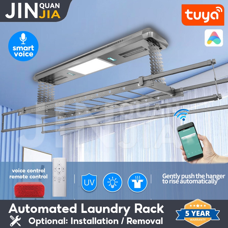 JINQUANJIA Tuya-app Automated Laundry Rack Smart Laundry System AUX ...