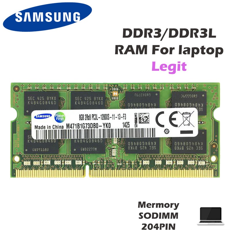 Laptop RAM DDR3 DDR3L 4GB 8GB 1333/1600MHz PC3-12800S SODIMM Memory ...