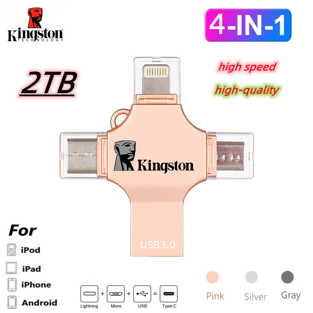 2TB 4 In 1 OTG flash drive USB 3.0 512GB 256GB 128GB 64GB Pendrive High ...